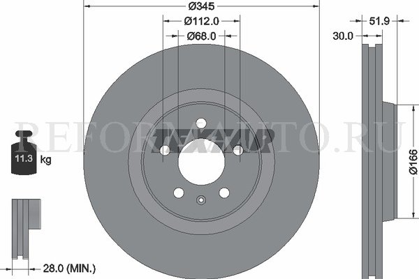 95B615301B купить запчасть по низкой цене