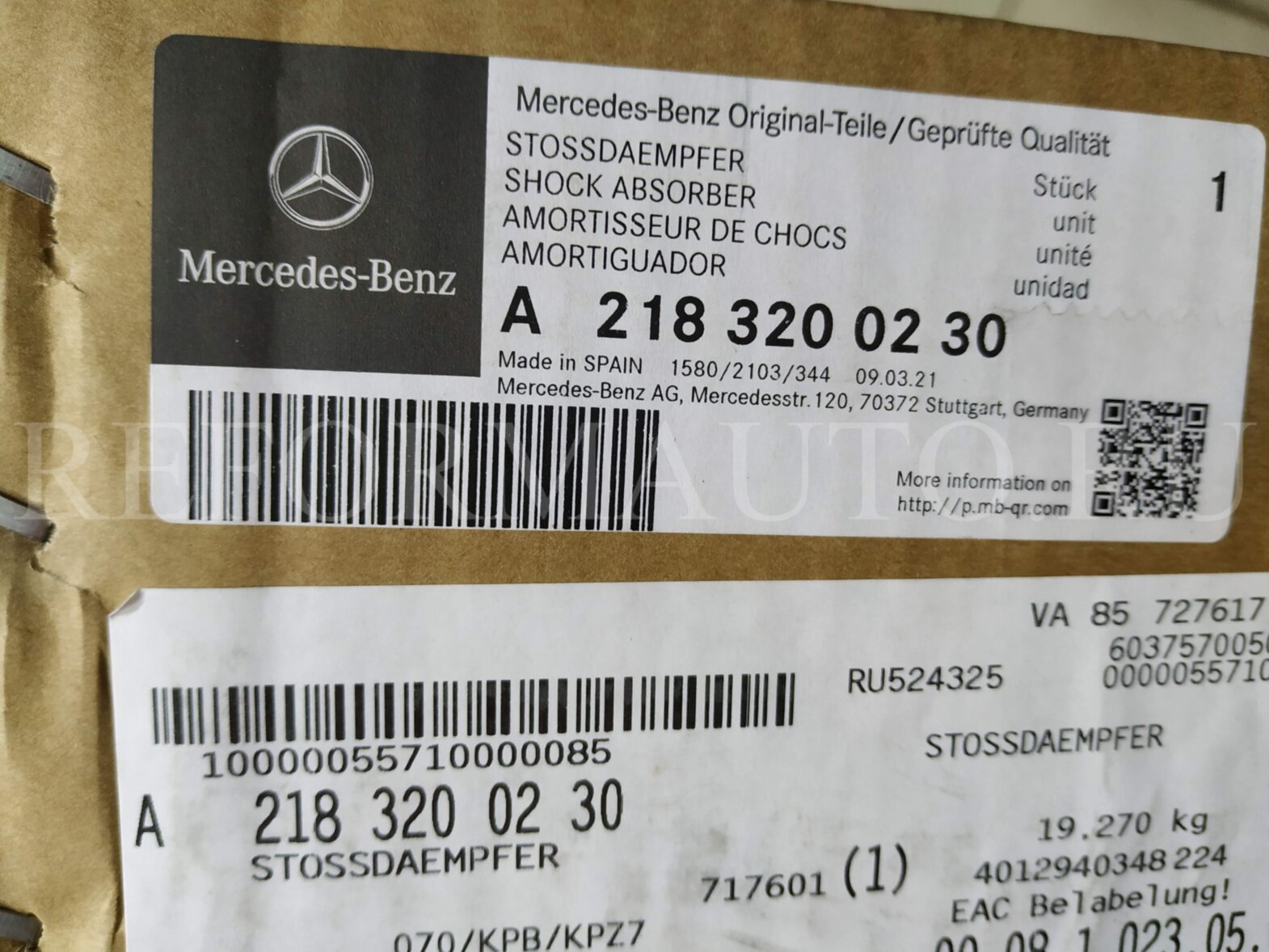Mercedes-Benz - Smart A2183200230